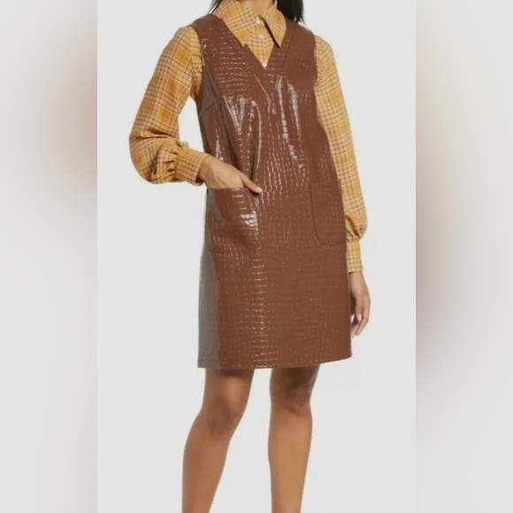 Halogen | Dresses | Halogen X Atlantic Pacific Croc Embossed Faux ...